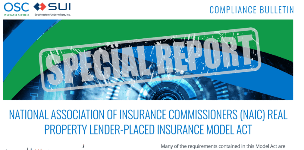 OSC Compliance Insight Bulletin: NAIC Real Property Lender-Placed ...