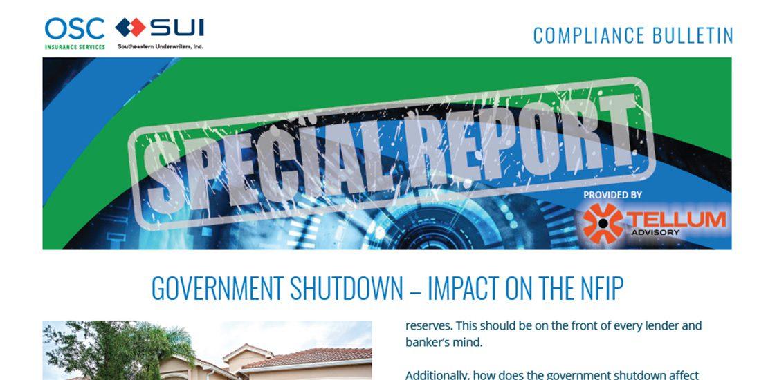 OSC Compliance Bulletin: Government Shutdown – Impact on the NFIP | OSC ...
